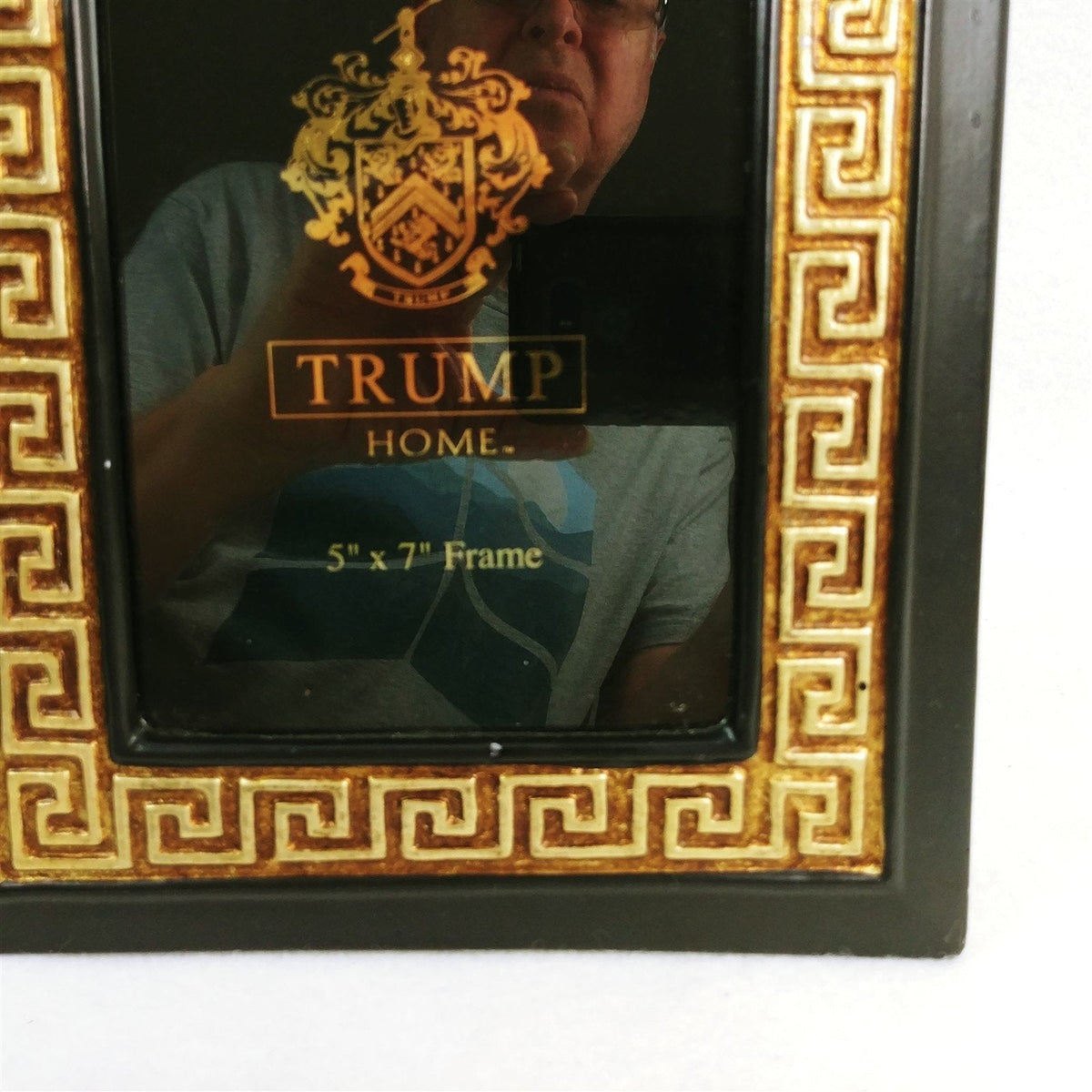 Picture Frame Trump Home Logo Raised Geometric Aztec Design Holds 5" b ...